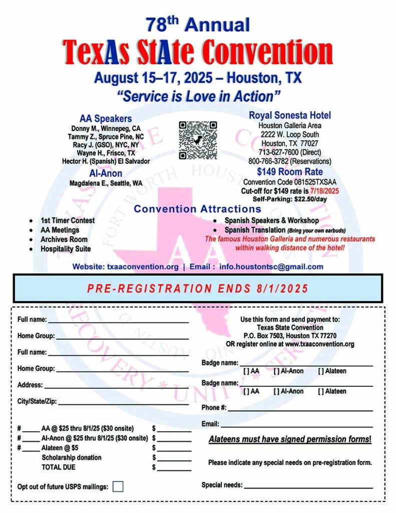Convention Flyer - 78th TEXAS STATE CONVENTION