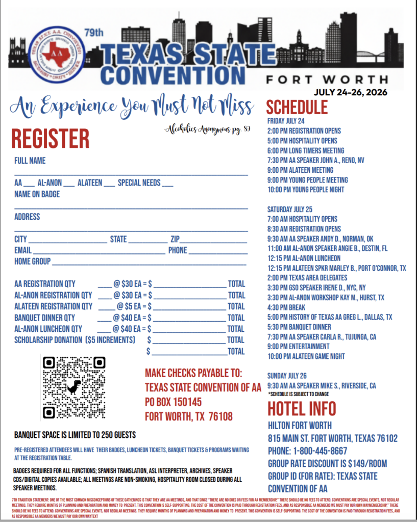 Convention Flyer - 79th TEXAS STATE CONVENTION